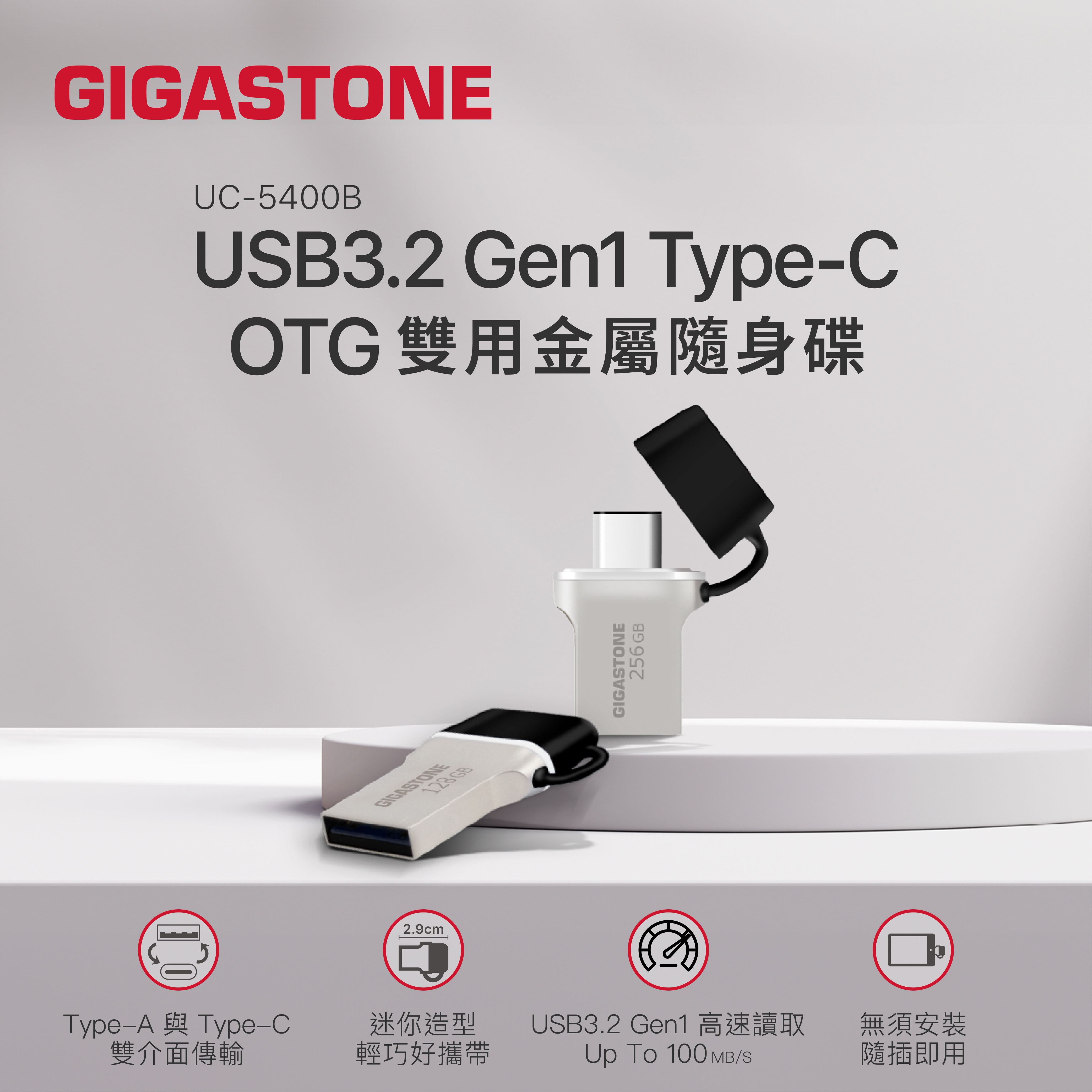 GIGASTONE Type-C雙介面OTG 128G隨身碟 | 燦坤線上購物